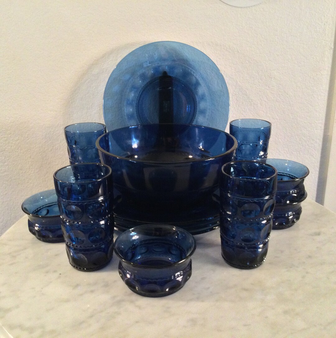 Tiara Exclusives “CROWN IMPERIAL BLUE” 13 Pcs Dinnerware Set. 4 Dinner ...