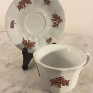 Vintage Antique Edward Walley Ironstone China Cup and Saucer Set ...