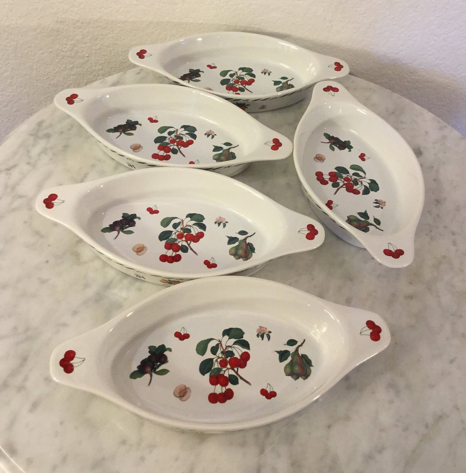 Vintage James Kent Pottery Fruit Blossom Collection Set of Five 5 ...