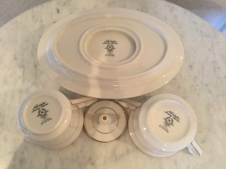 Vintage Noritake Ivory China linton Pattern No. 7552. Sugar Bowl & Lid ...