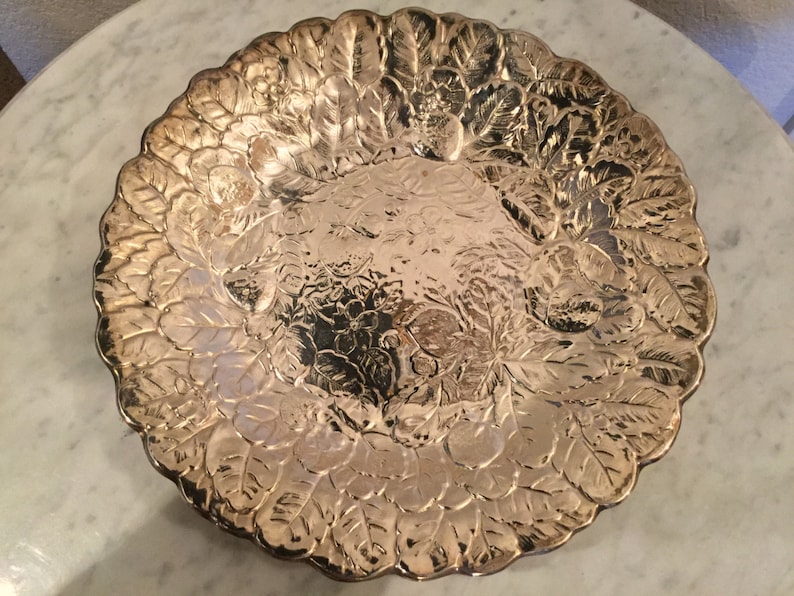 Vintage Reed & Barton Silverplate Holloware Pattern 115, Round Serving ...