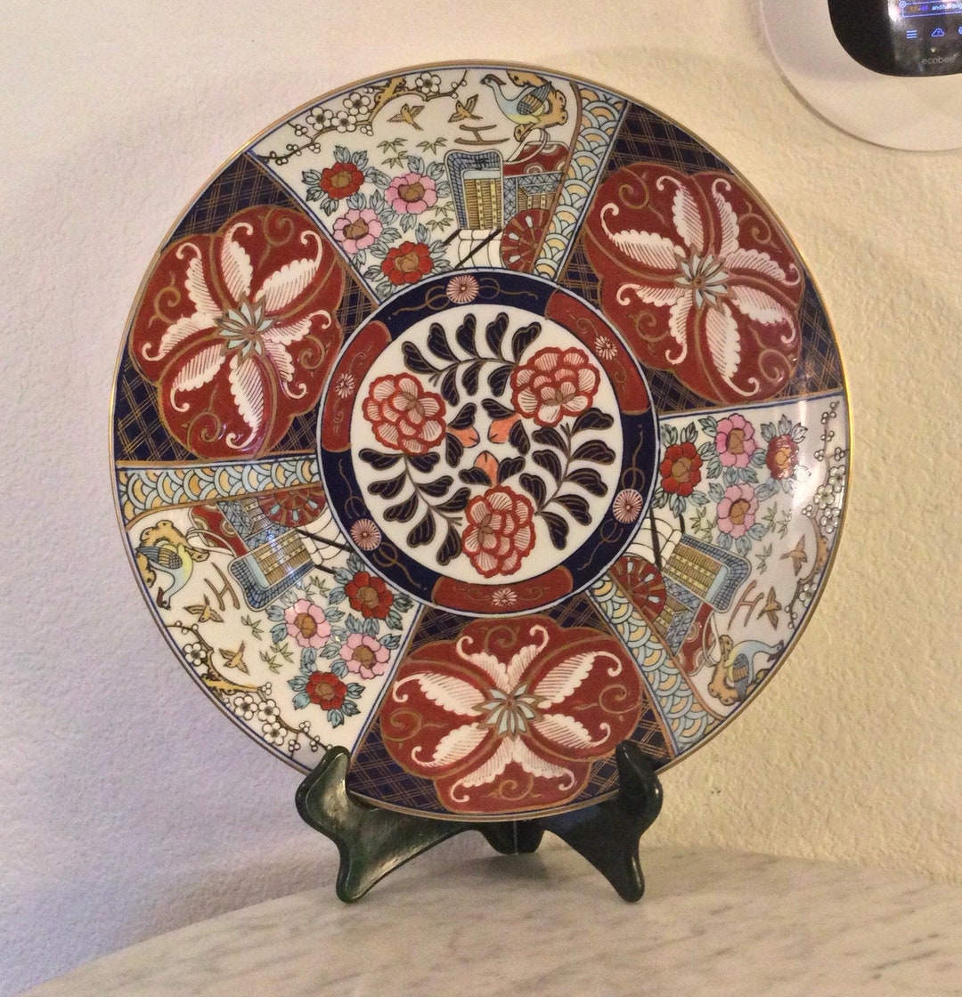 OTAGIRI Original “GOLD IMARI” 14 1/2” Wall Plate. Hand Painted, Rust ...