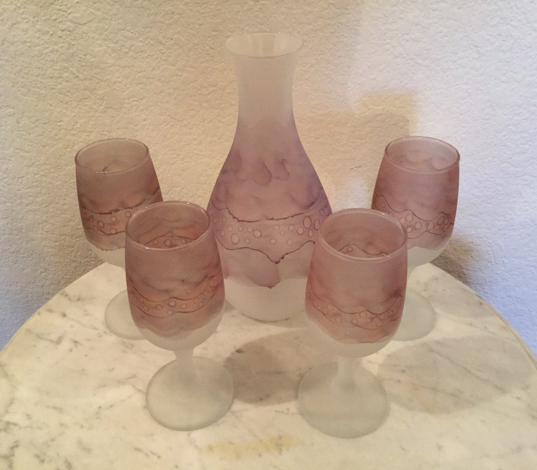 Libbey Glass Inc. Set of Wine/water Decanter With Four (4) Matching ...