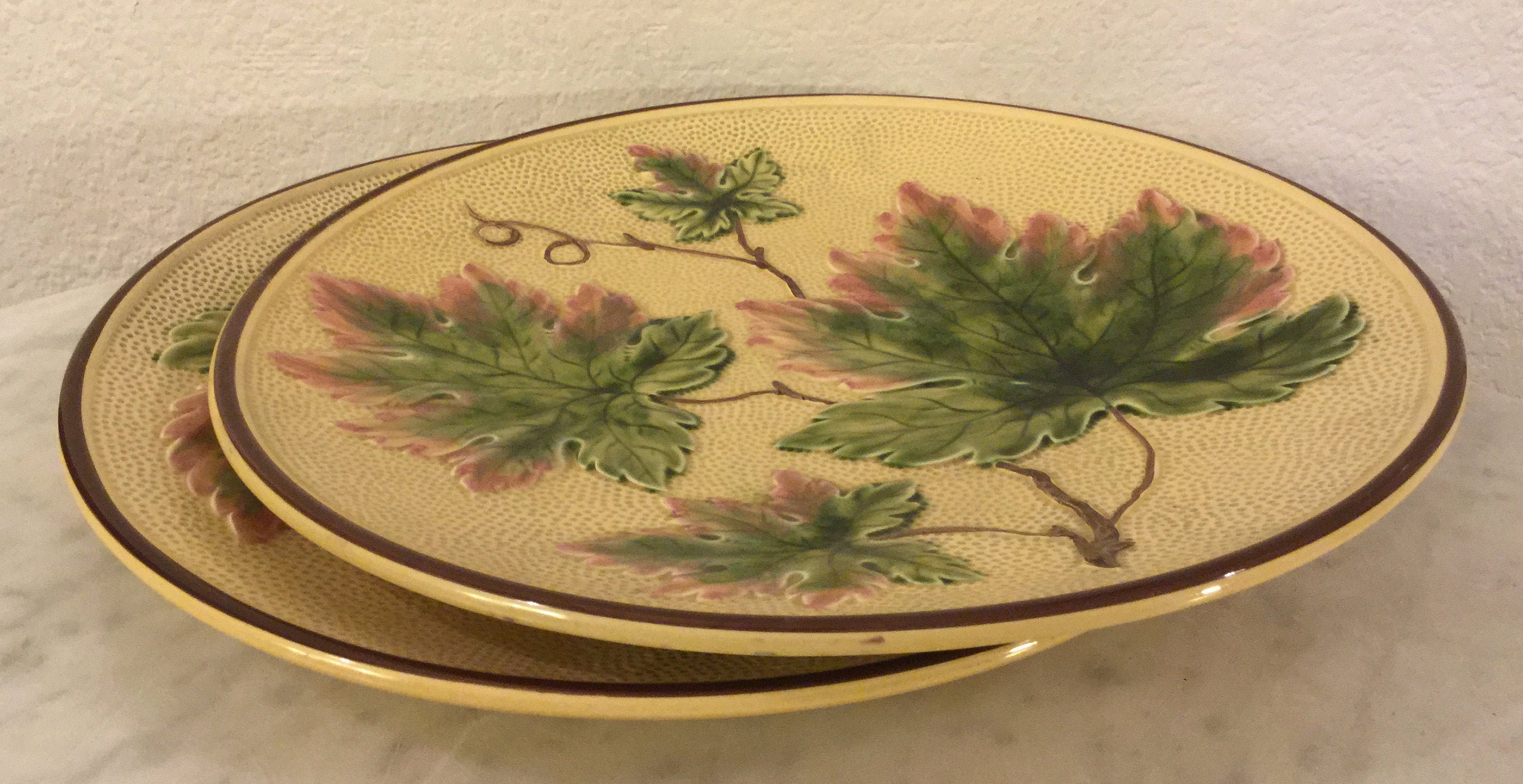 Vintage ZELL S Am HARMERSBACH Pottery Two 2 11 1/4 Platter/charger ...