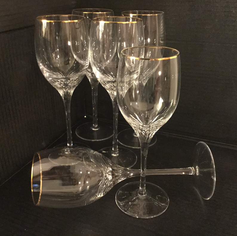 Vintage Exquisite Rogaska Crystal Pattern RGS17. Set of 5 Water Goblets ...