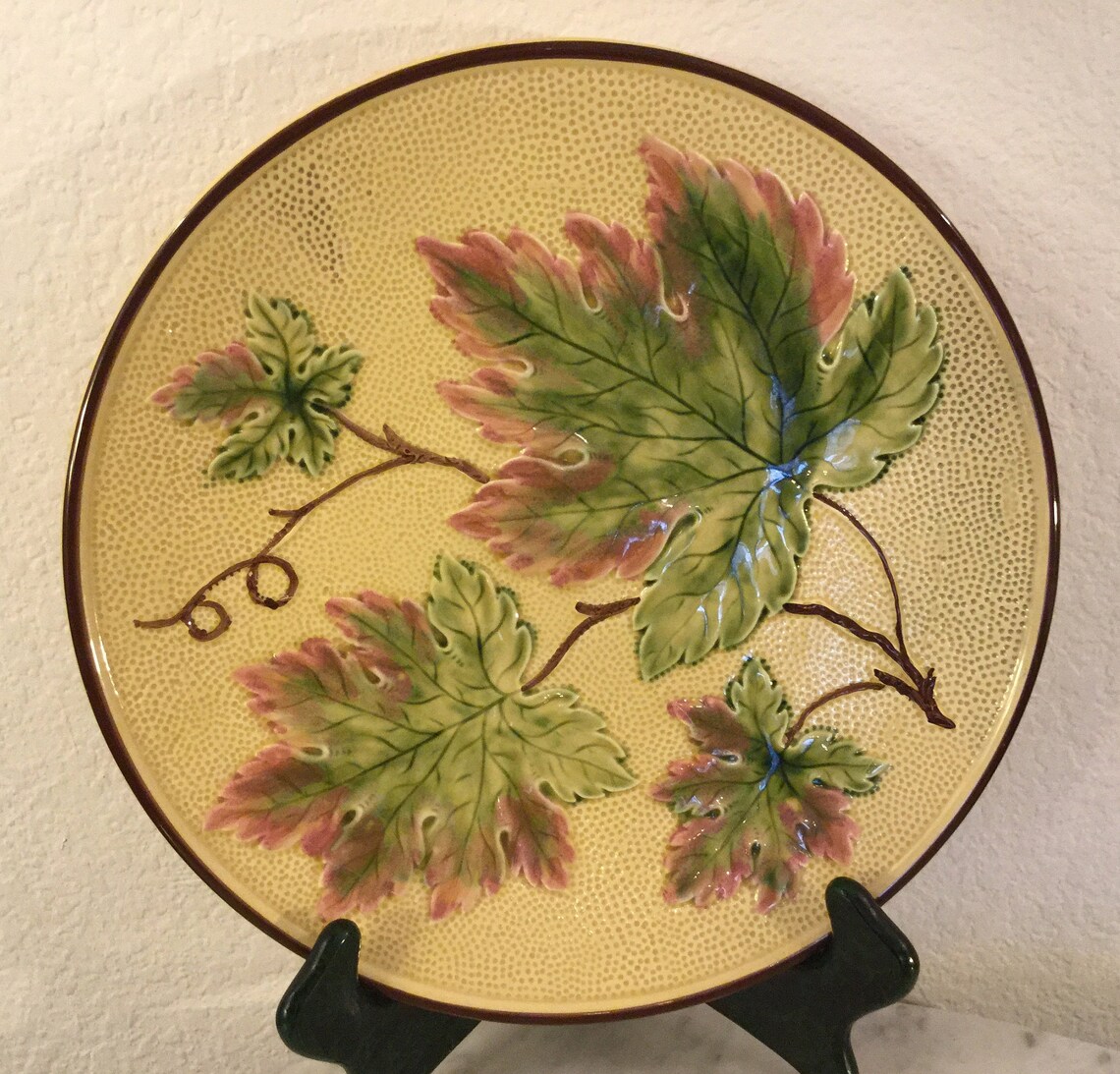 Vintage ZELL S Am HARMERSBACH Pottery Two (2) 11 1/4” Platter/charger ...