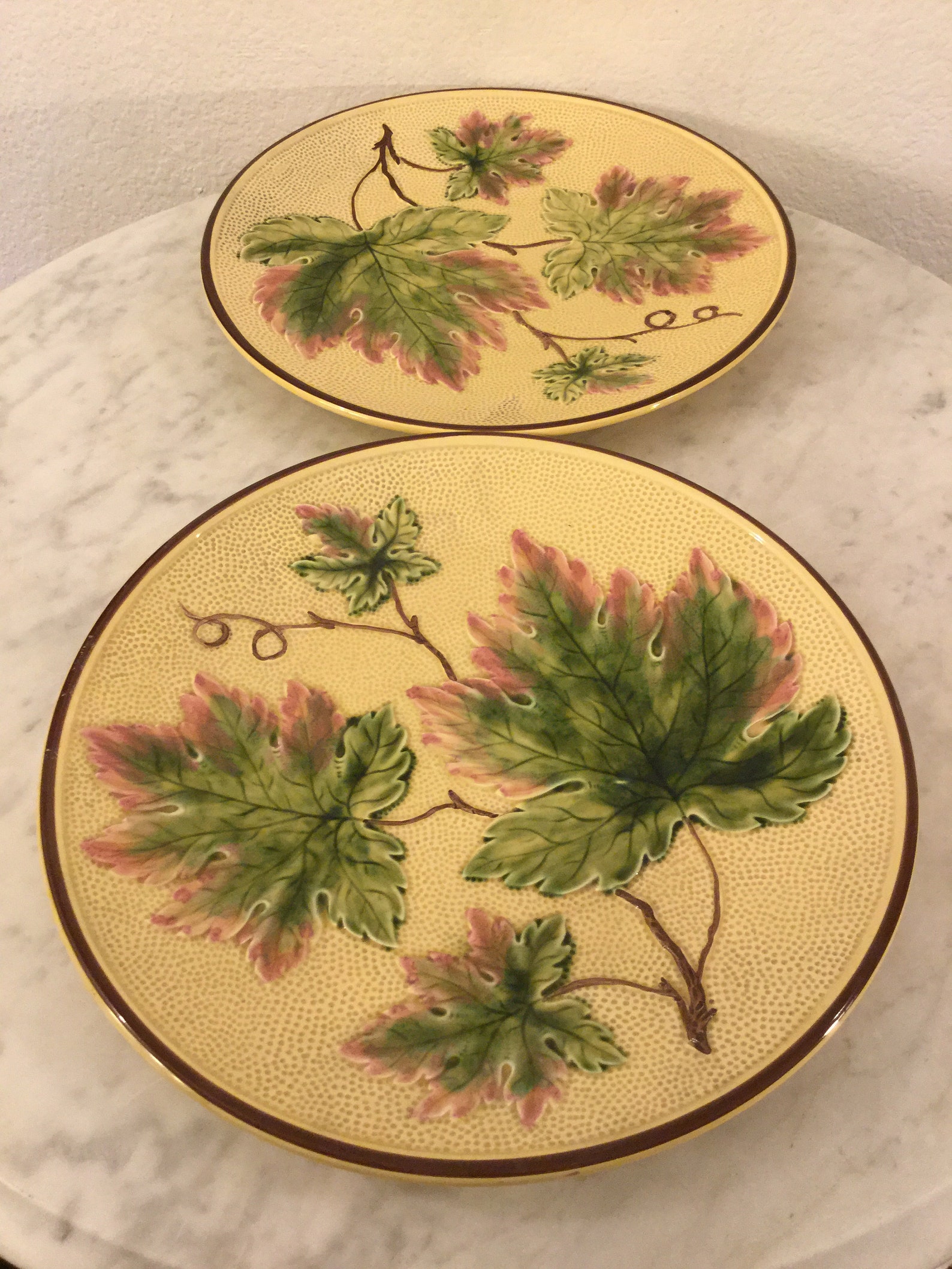 Vintage ZELL S Am HARMERSBACH Pottery Two (2) 11 1/4” Platter/charger ...