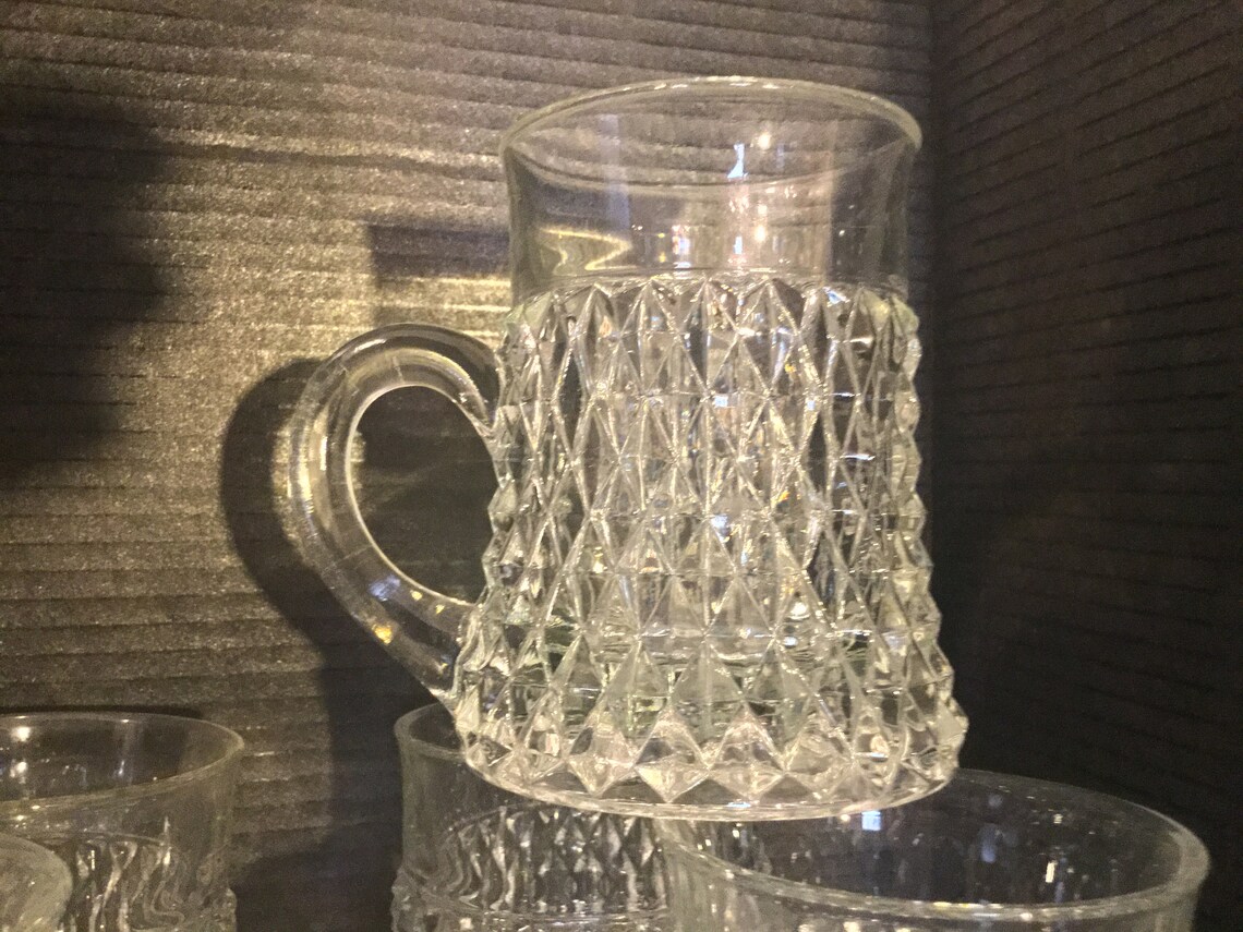 Vintage Beautiful Indiana Glass diamond Point | Etsy