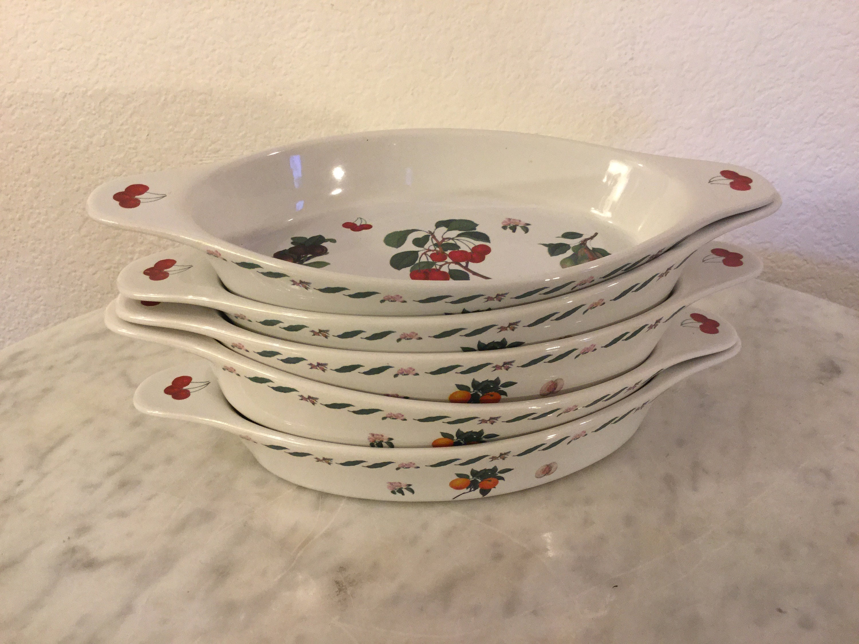 Vintage James Kent Pottery Fruit Blossom Collection Set of Five 5 ...