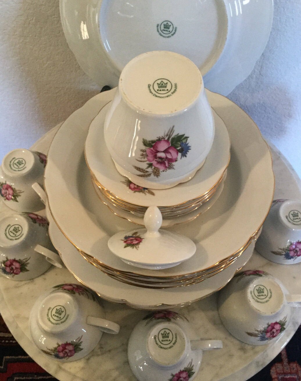 Vintage Kahla German Democratic Republic Pattern KHL77 28 Pieces ...