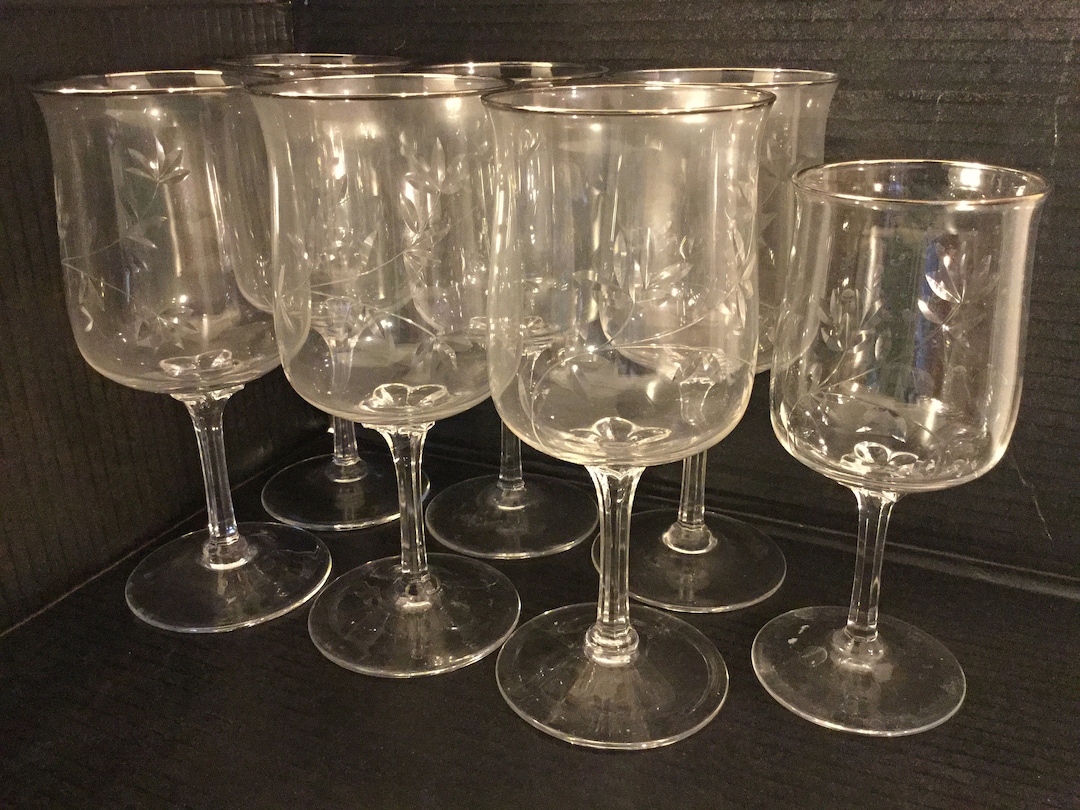 Vintage Gorgeous Lenox Fine Crystal "wildflower" Pattern. 6 Water ...