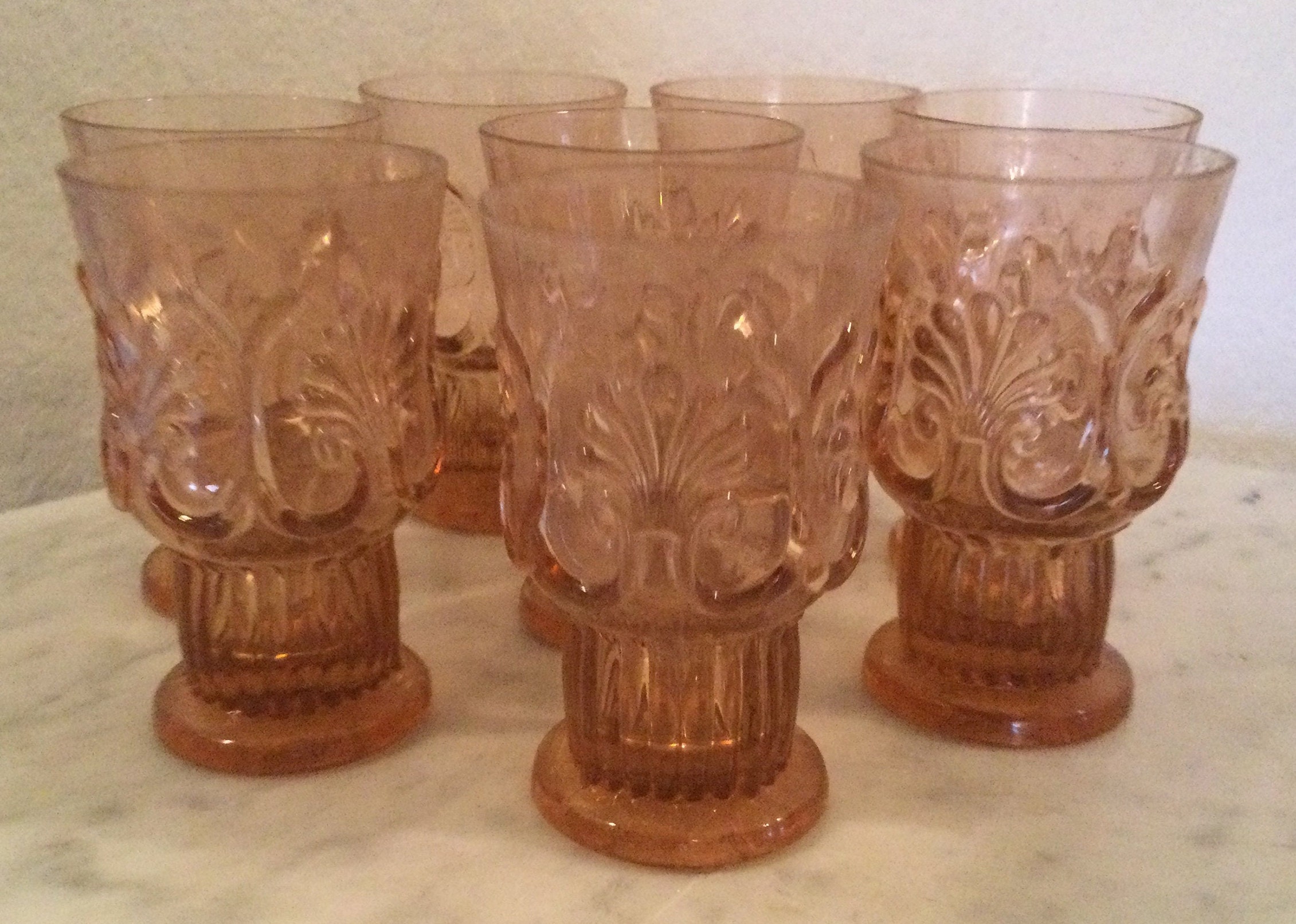 Vintage Beautiful PILGRIM Glass ADAM Set of 8 Juice Glasses. - Etsy