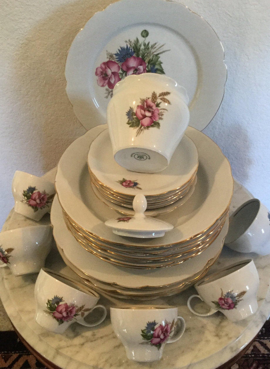 Vintage Kahla German Democratic Republic Pattern KHL77 28 Pieces ...