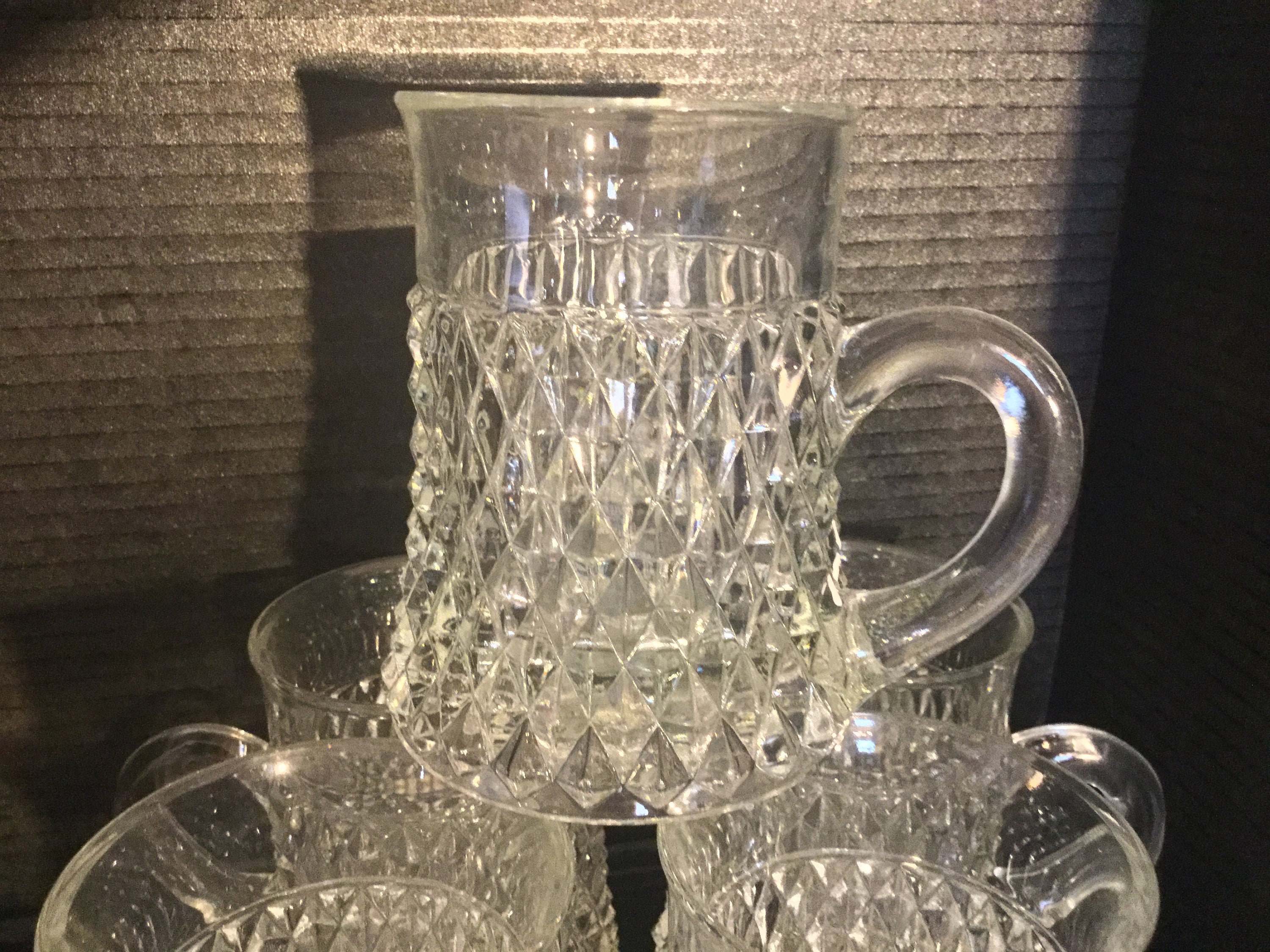 Vintage Beautiful Indiana Glass diamond Point - Etsy