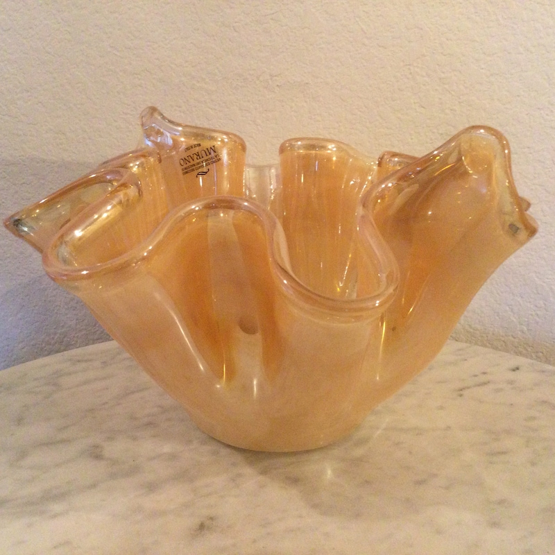 Murano Wavy Glass Vase - Etsy