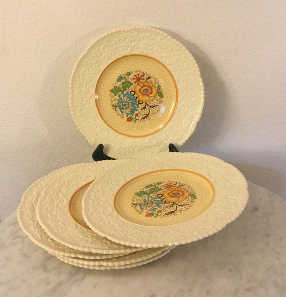 Antique Stunning ROYAL CAULDON Pattern 1283 Six 6 Dinner | Etsy