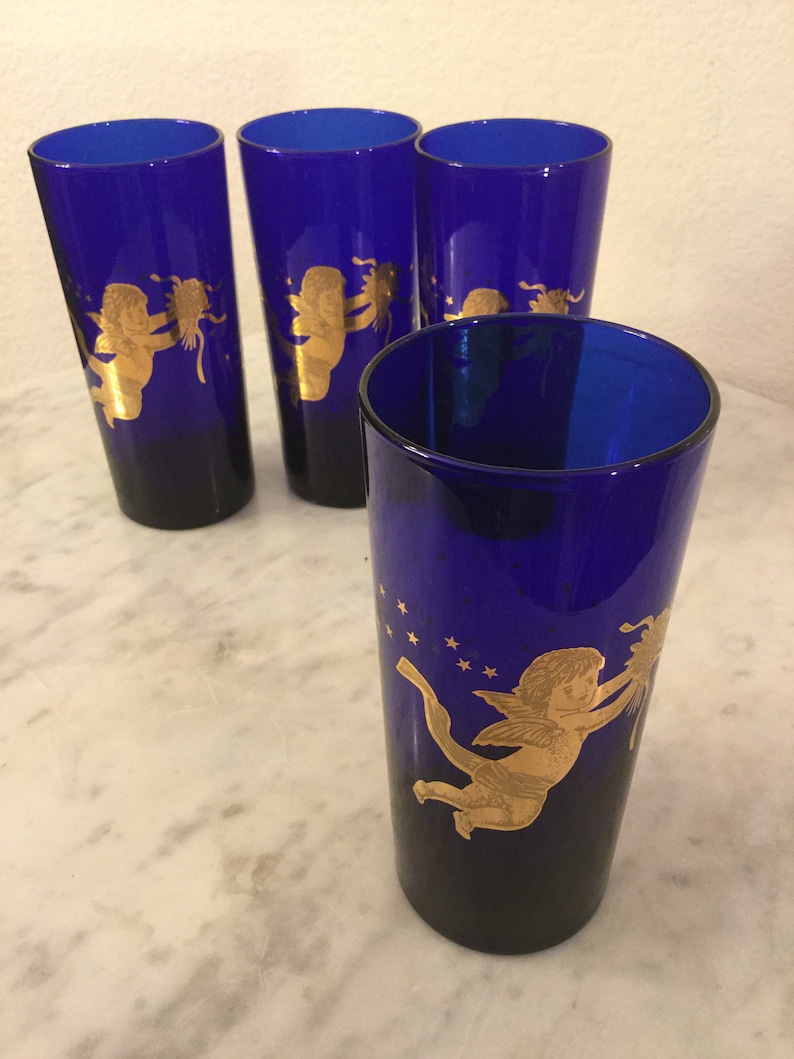 Vintage Gorgeous Culver Crystal Ltd angels Set of - Etsy