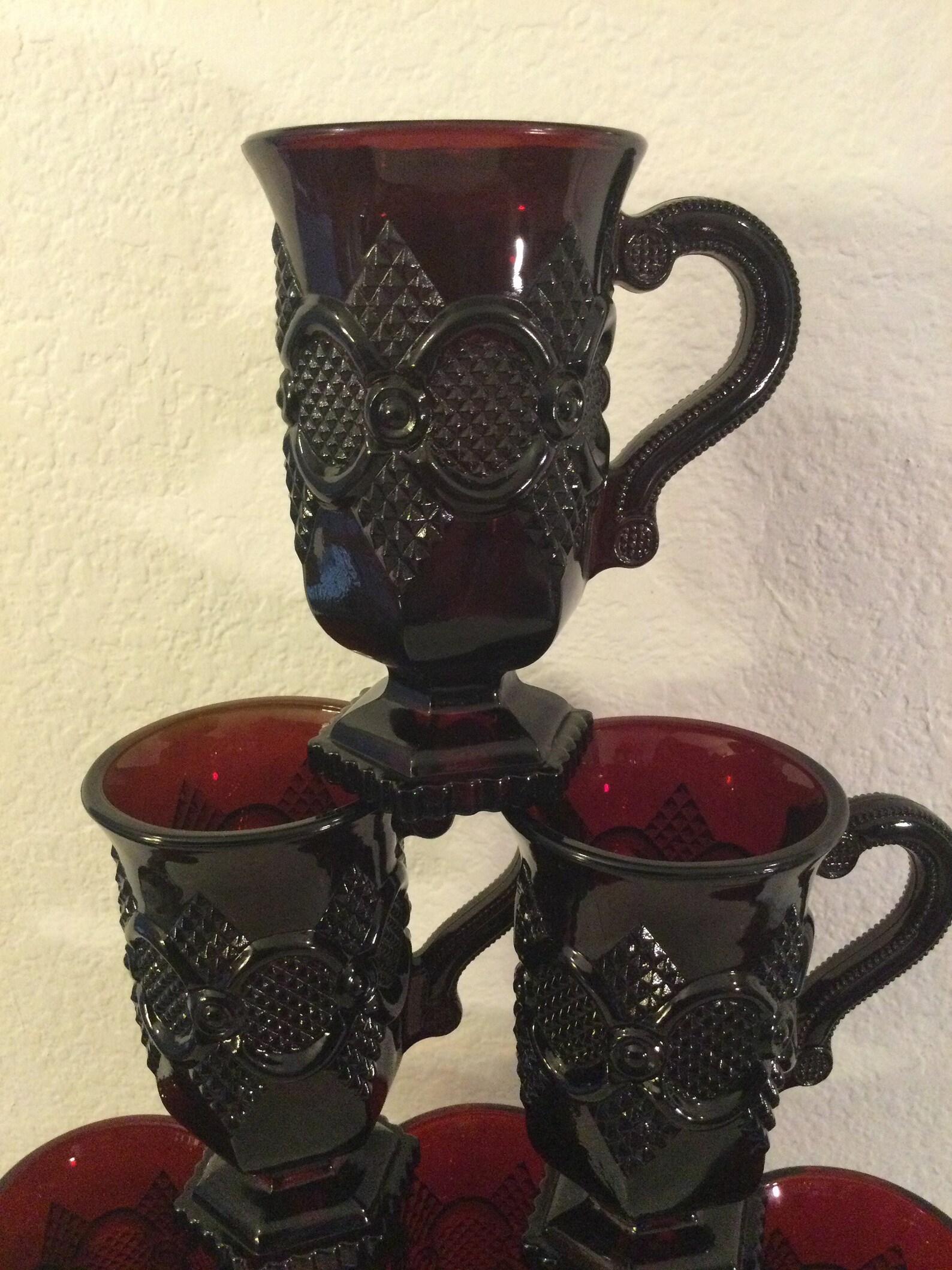 Vintage Stunning Avon cape Cod Ruby Red Set of Six | Etsy