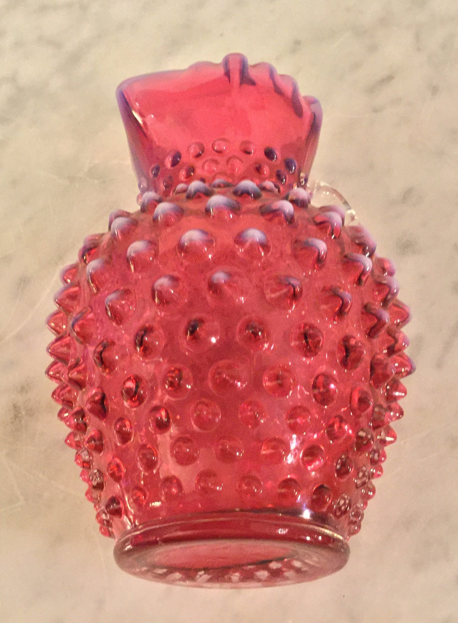 Vintage Stunning Fenton HOBNAIL CRANBERRY OPALESCENT 16 | Etsy