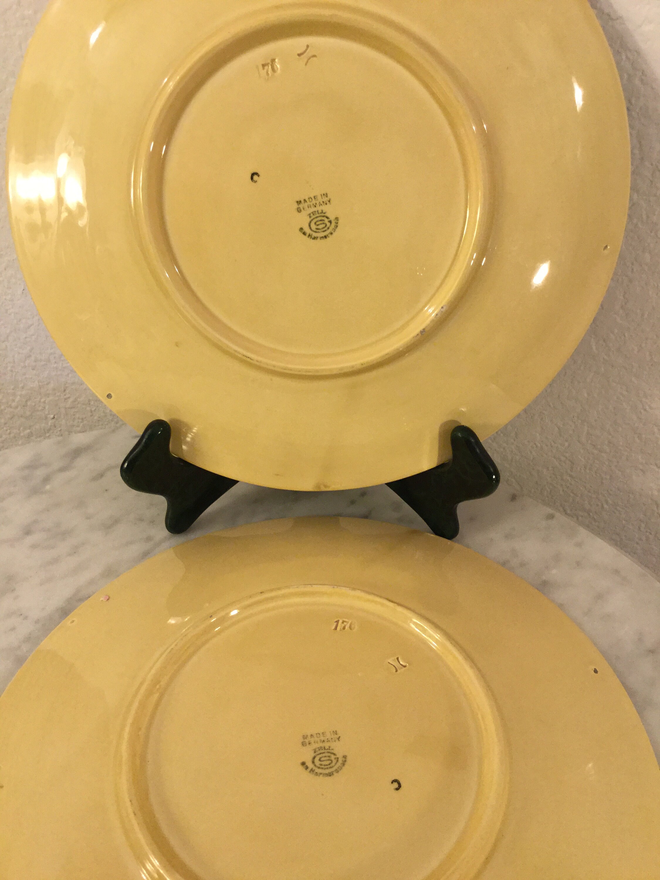 Vintage ZELL S Am HARMERSBACH Pottery Two (2) 11 1/4” Platter/charger ...