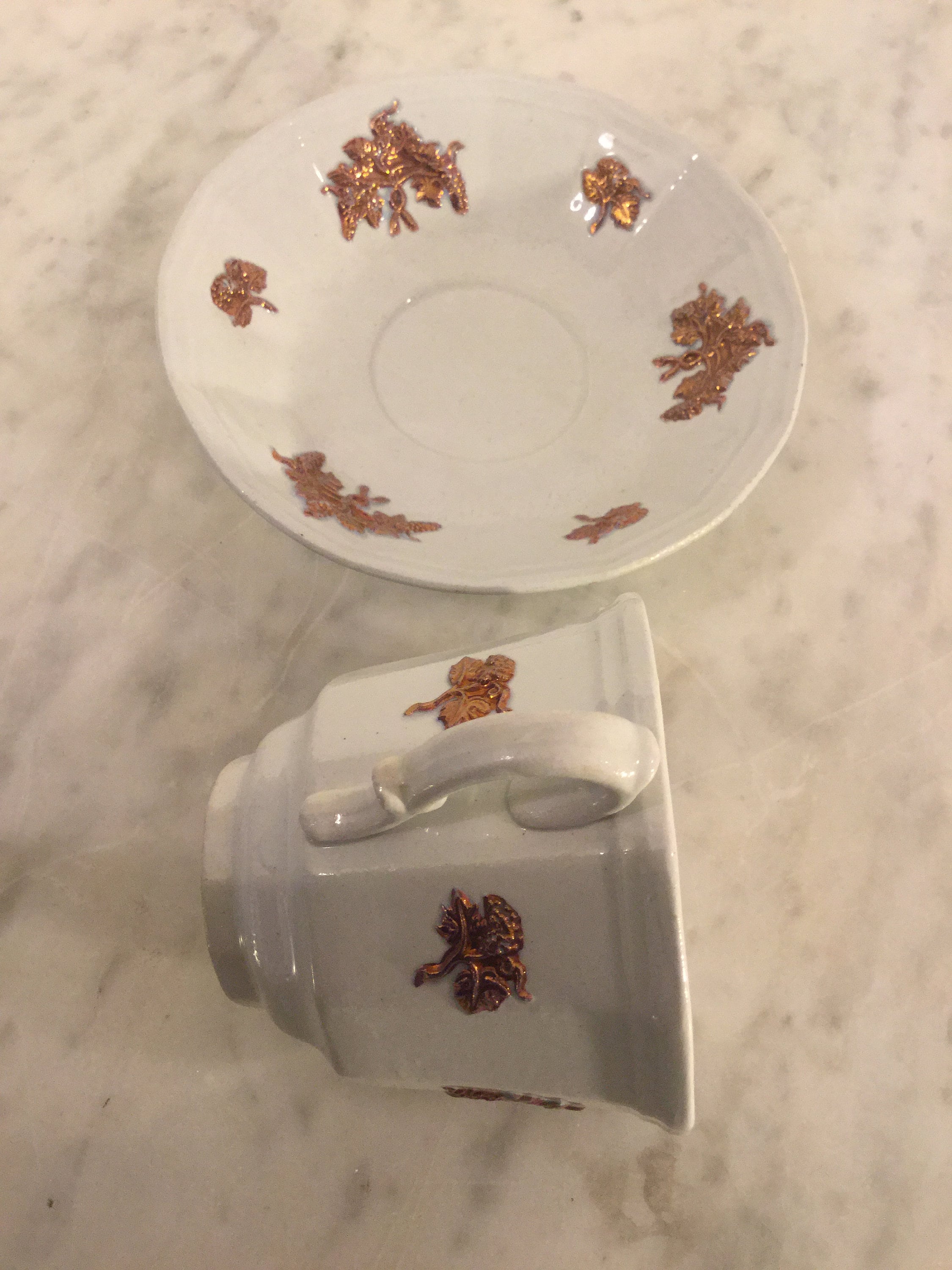 Vintage Antique Edward Walley Ironstone China Cup and Saucer Set ...
