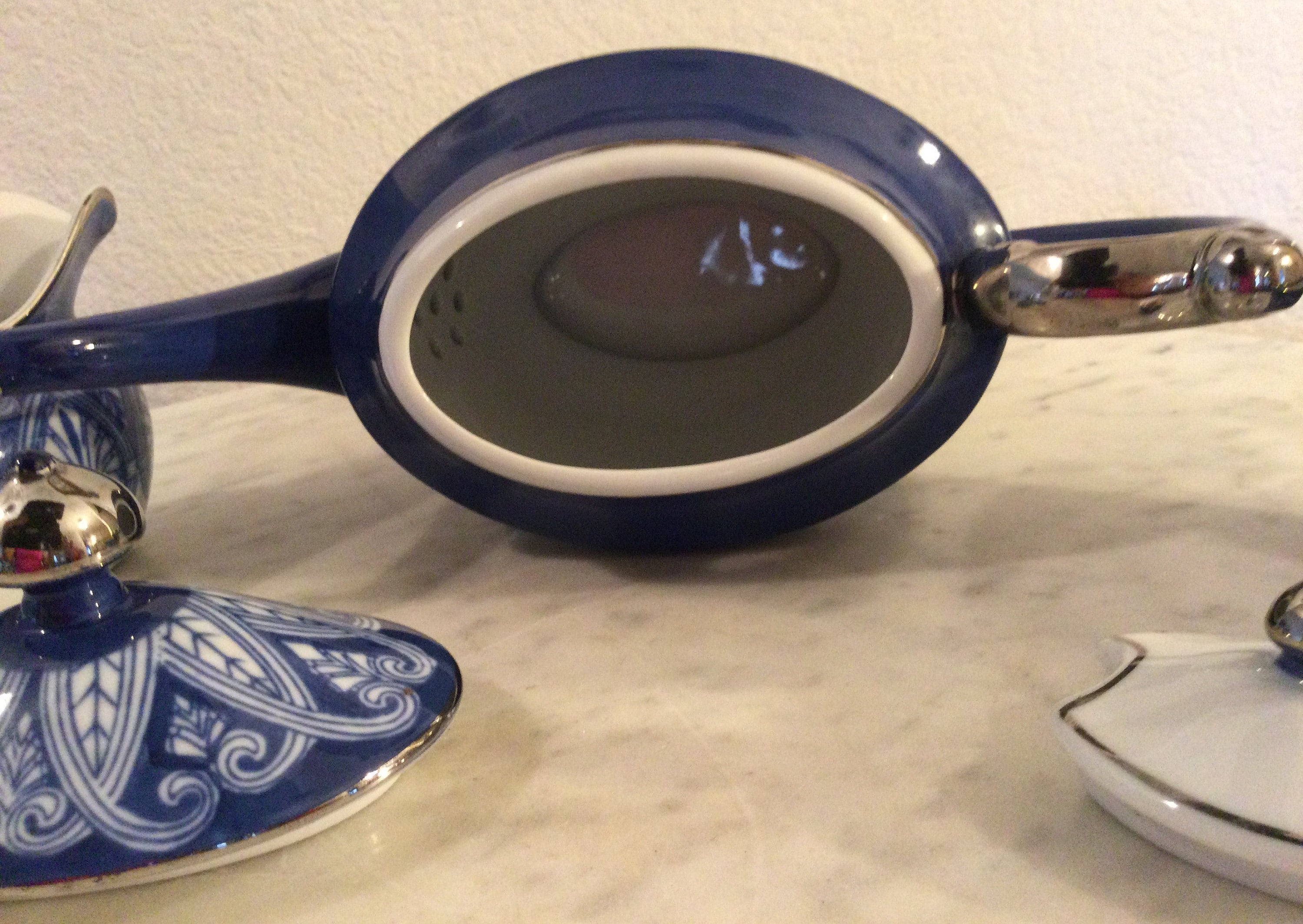BOMBAY CHINA TILE 5 Pieces Set. Teapot and Lid Sugar Bowl - Etsy