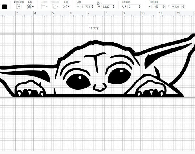 Baby Yoda Peek a Boo SVG Cut File Car Decal Window Decal Kitchen Wood ...