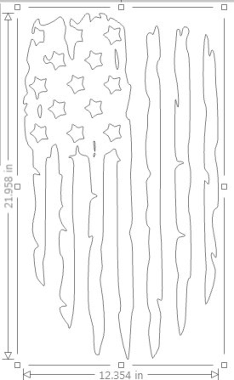 USA Distressed Flag SVG Cut File DXF Cut File - Etsy