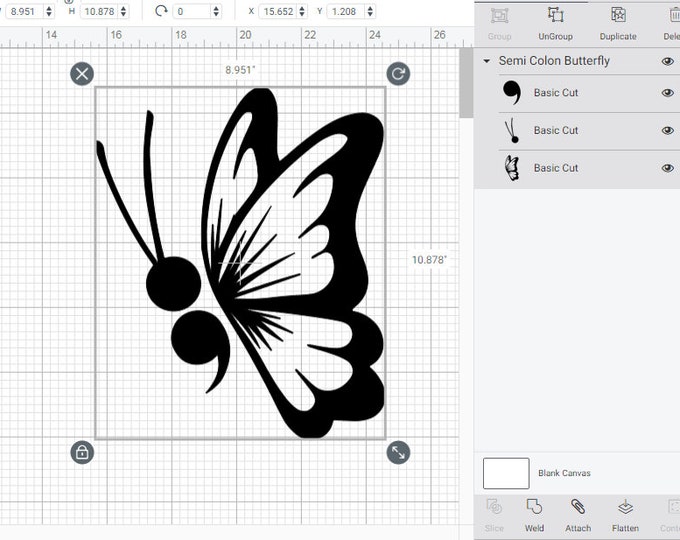 Semi Colon Butterfly Suicide Awareness SVG Cut File Semicolon - Etsy