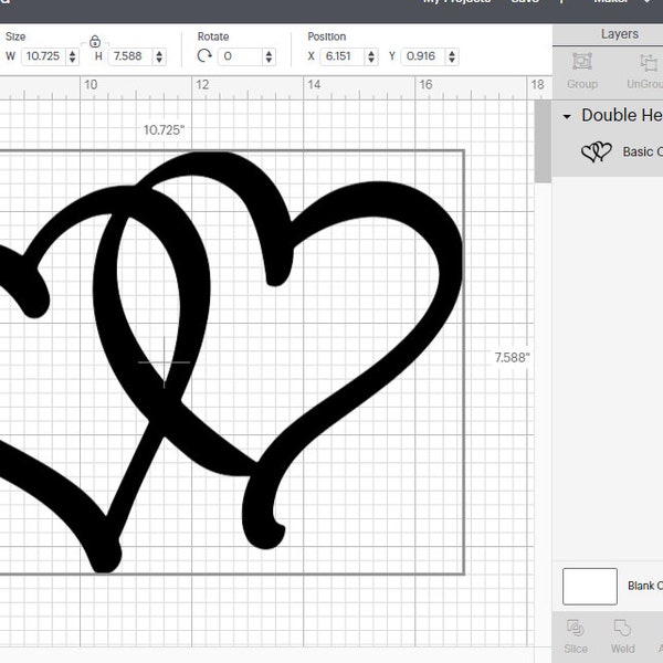 Two Hearts Svg - Etsy