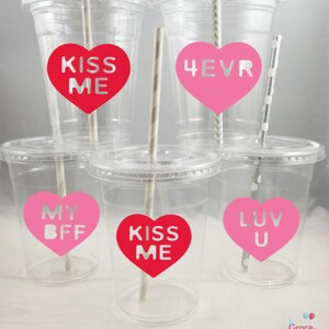 Valentines Day Themed Party Cups, Valentine Party Favor Cups - Etsy