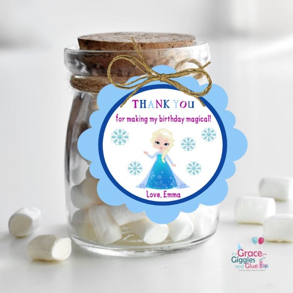 Frozen Birthday Tags - Etsy
