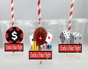 PLAYING CARDS PARTY Cups casino Cups Casino Birthday Magician - Etsy