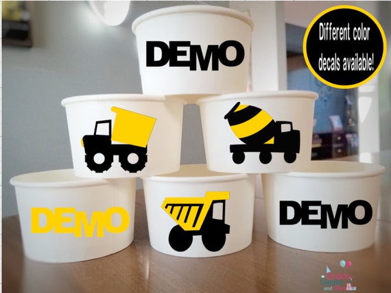 Construction Party Snack Cups - Etsy