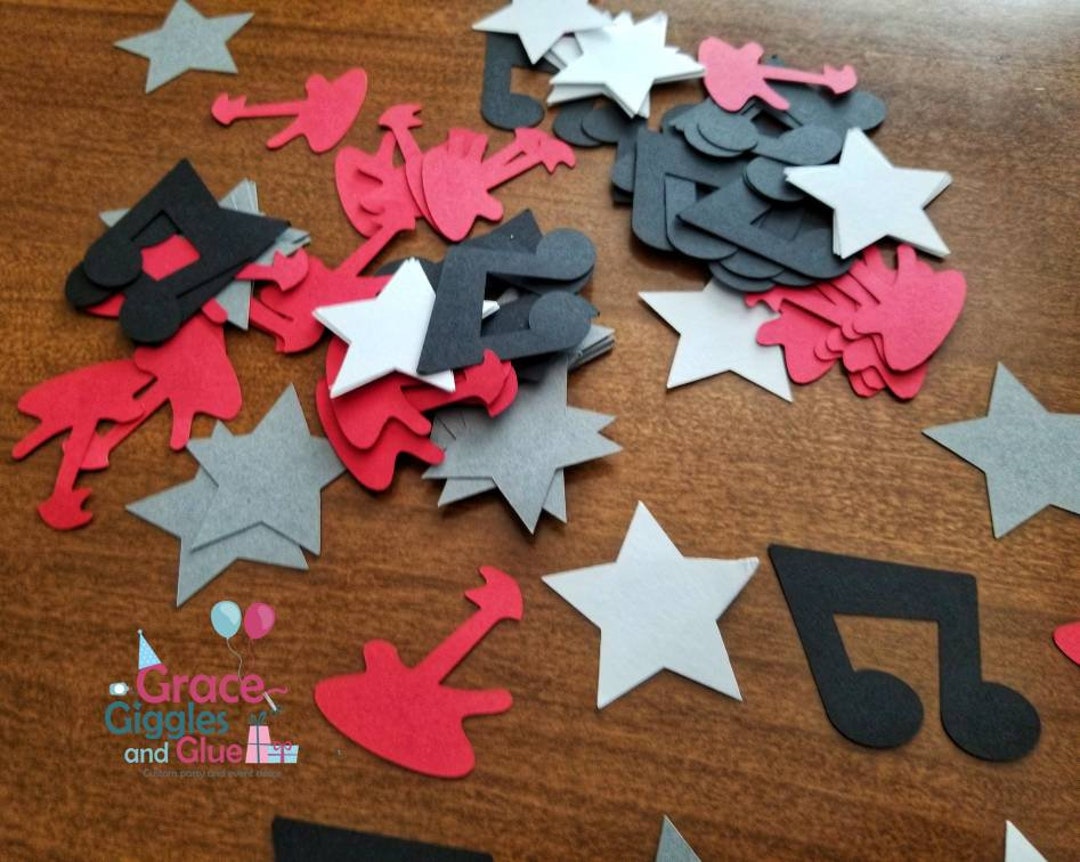 100pc Rock Star Themed Confetti - Etsy