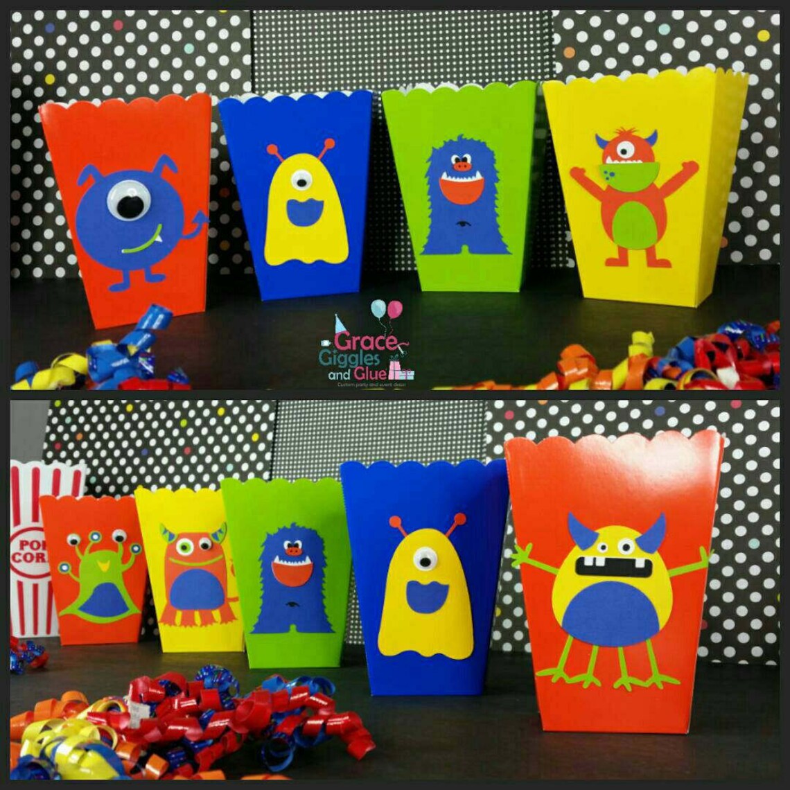 10 Monster Snack/favor Boxes With Googly Eyes - Etsy
