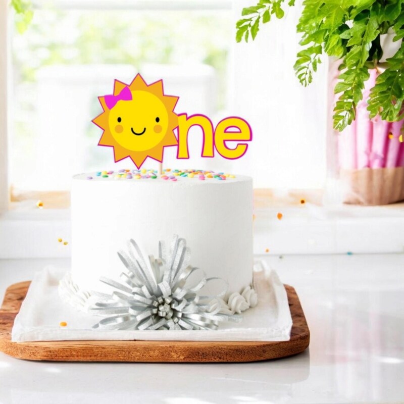 Sun Cake Topper - Etsy