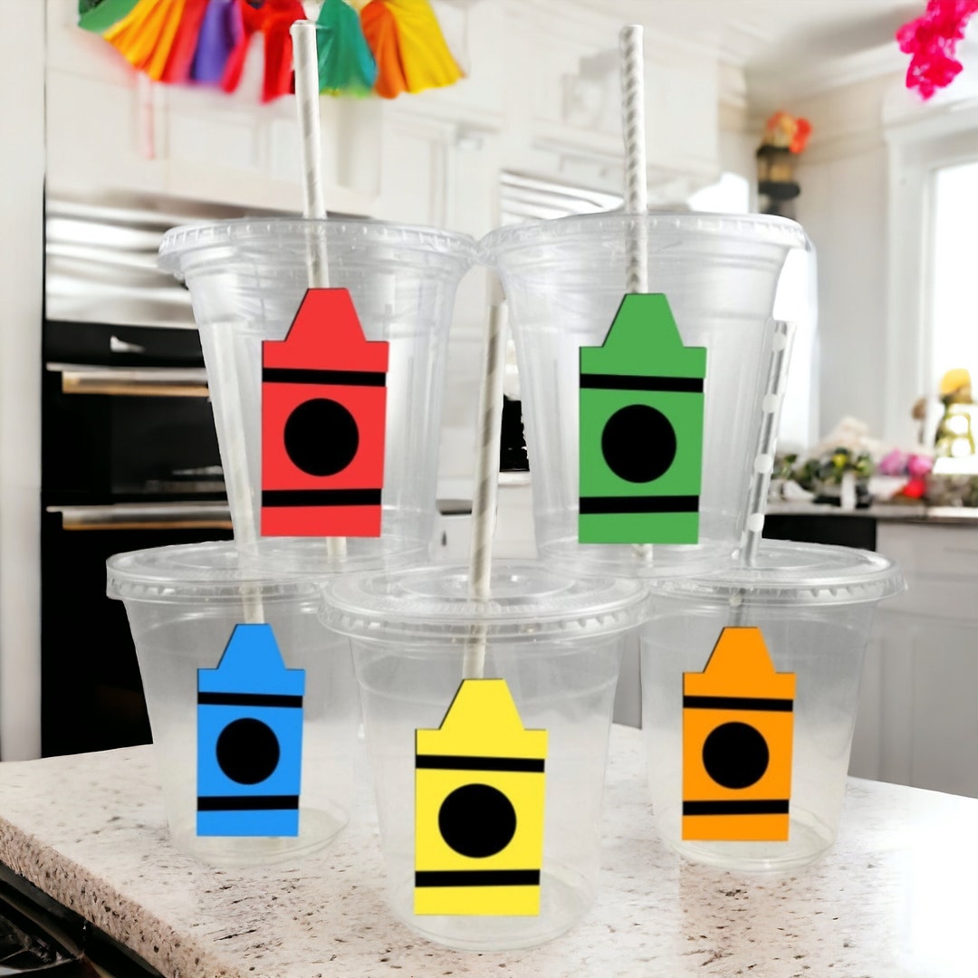 Crayon Themed Party Cups - Etsy