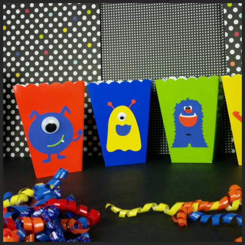 10 Monster Snack/favor Boxes With Googly Eyes - Etsy