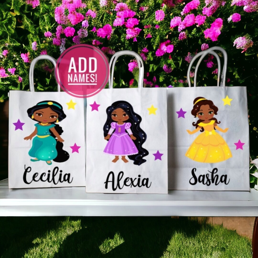 Multicultural Princess Party Bags, Princess Party Favors - Etsy