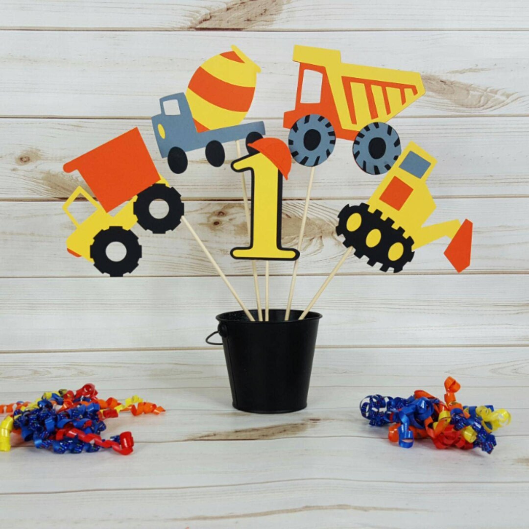 5pc Construction Themed Centerpiece - Etsy