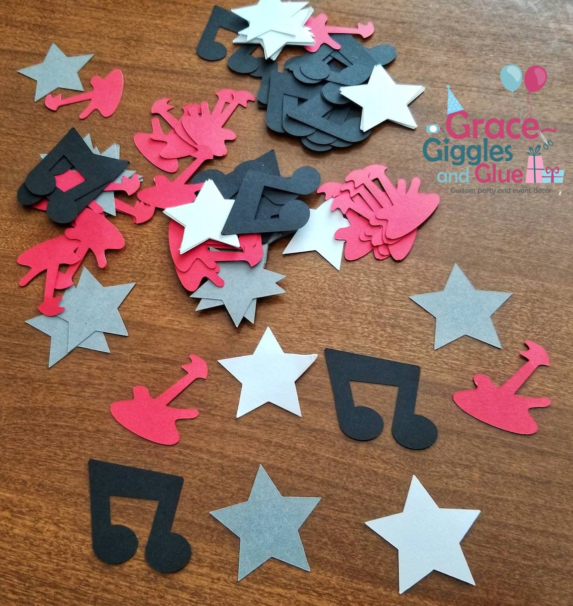 100pc Rock Star Themed Confetti - Etsy
