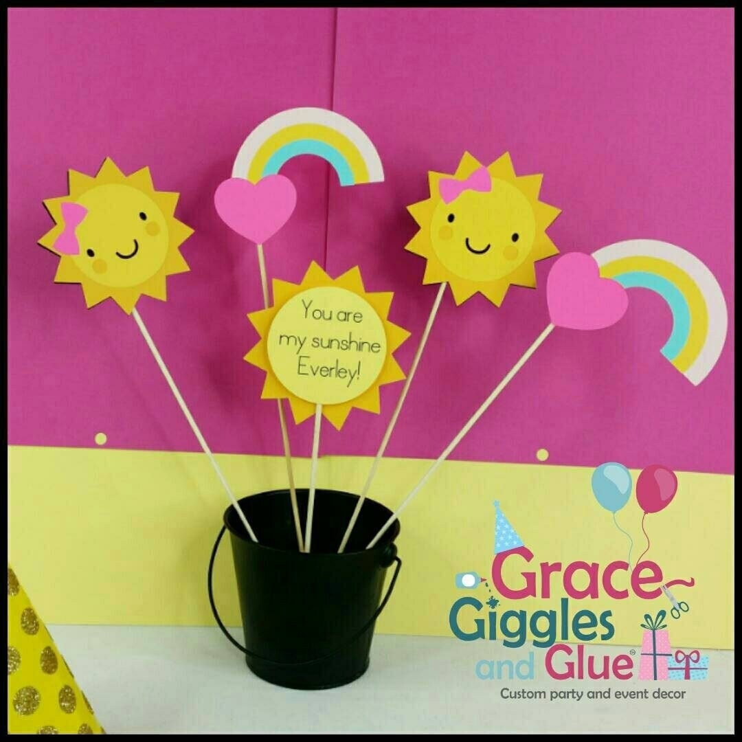 5pc Personalized You Are My Sunshine Themed Centerpiece - Etsy