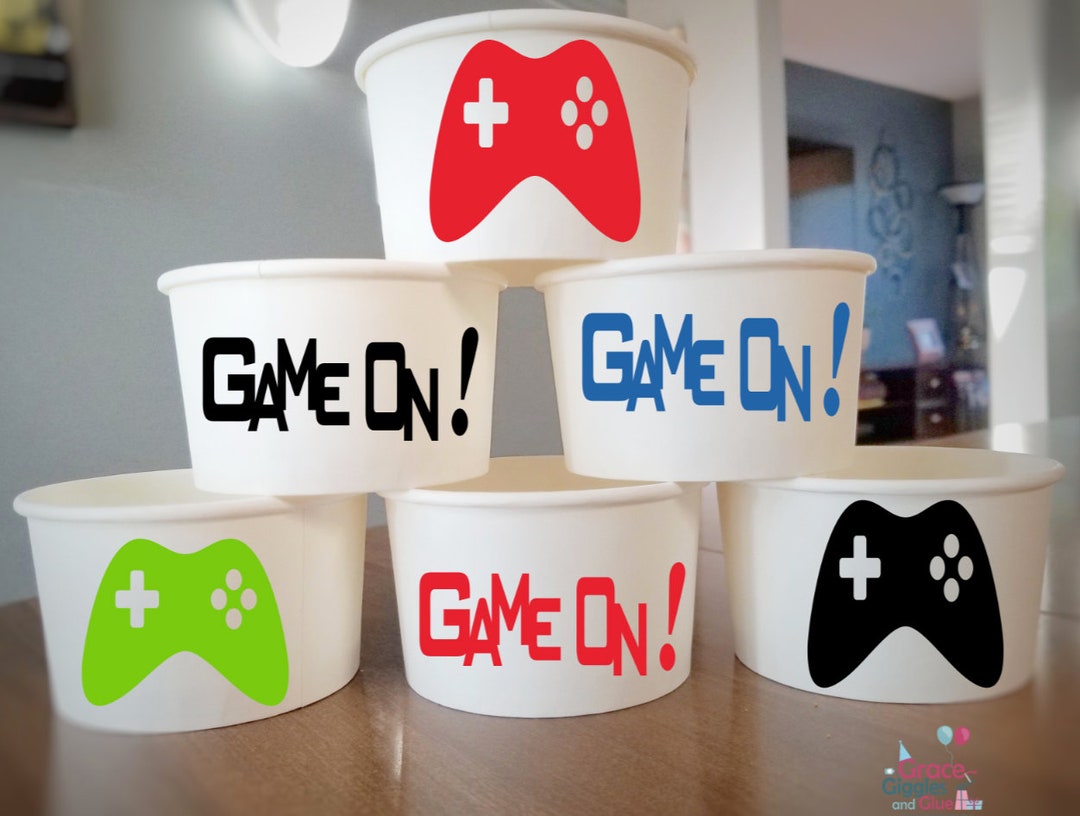 Video Game Themed Party Snack Cups, Gaming Party Favors - Etsy