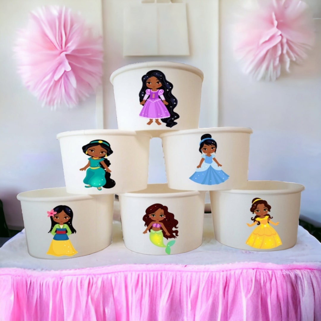 Multicultural Princess Party Snack Cups, Princess Party Favors - Etsy