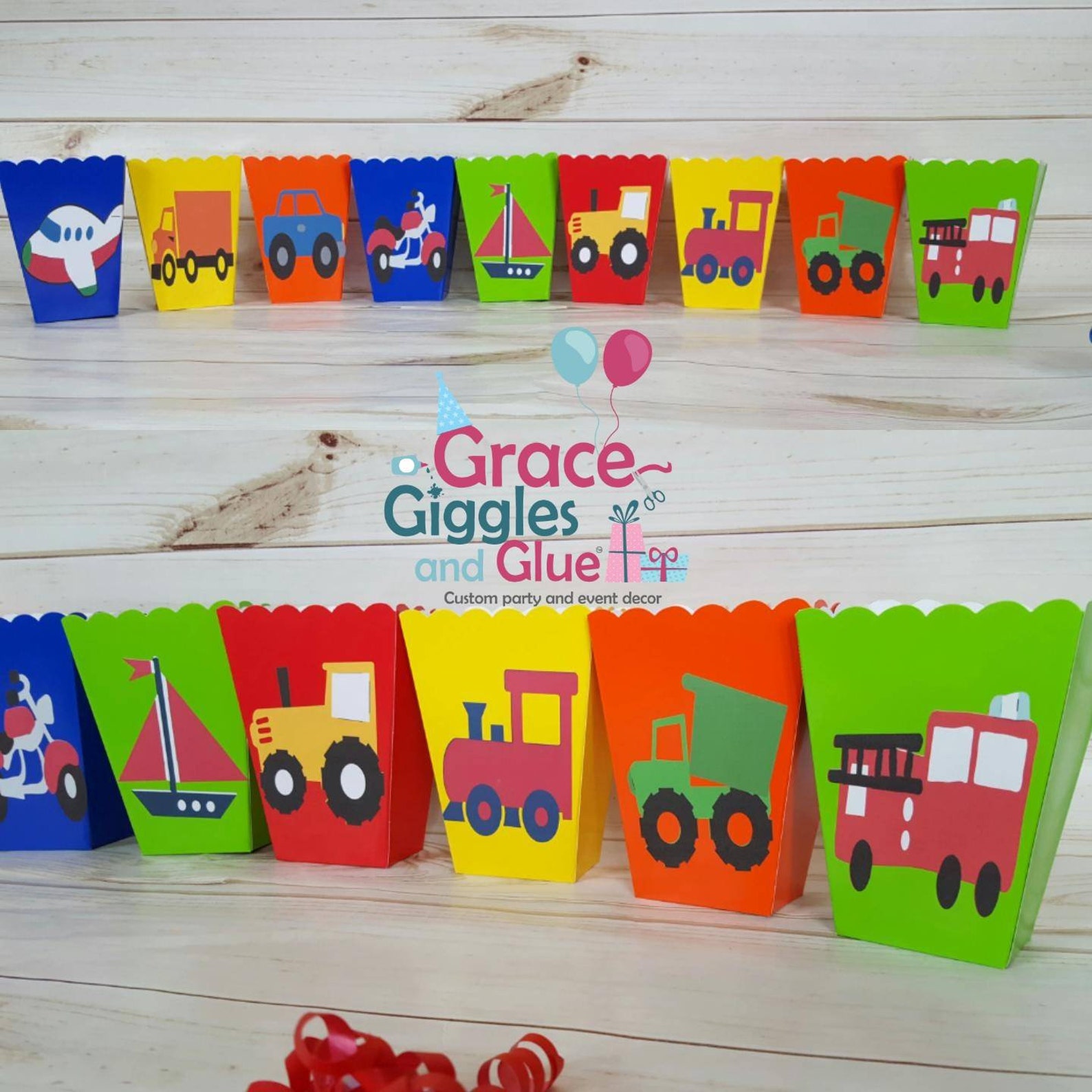 Transportation Themed Party Snack/favor Boxes | Etsy