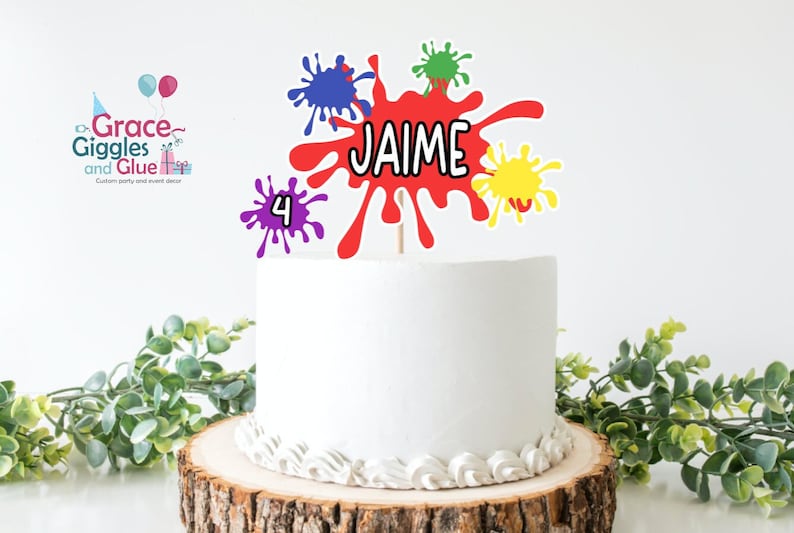 Slime Themed Cake Topper Art Cake Topper - Etsy