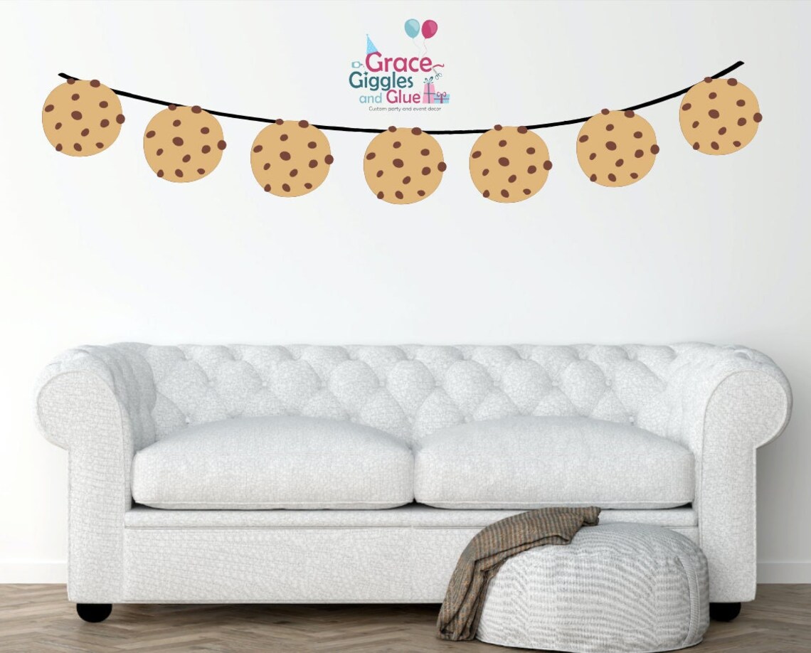 Cookie Themed Banner Smart Cookie Garland Milk and Cookie - Etsy