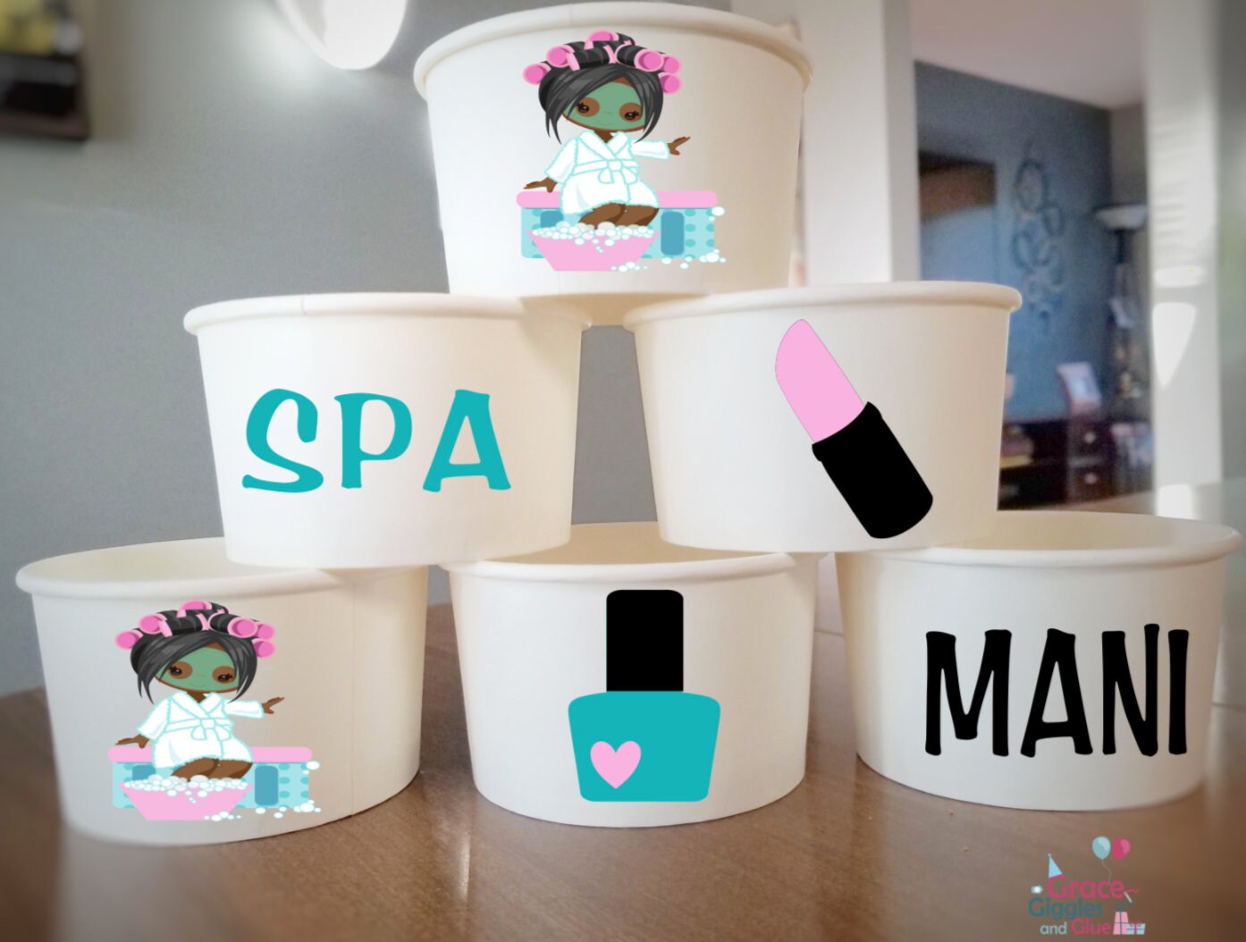 Personalized Spa Themed Party Cups - Etsy