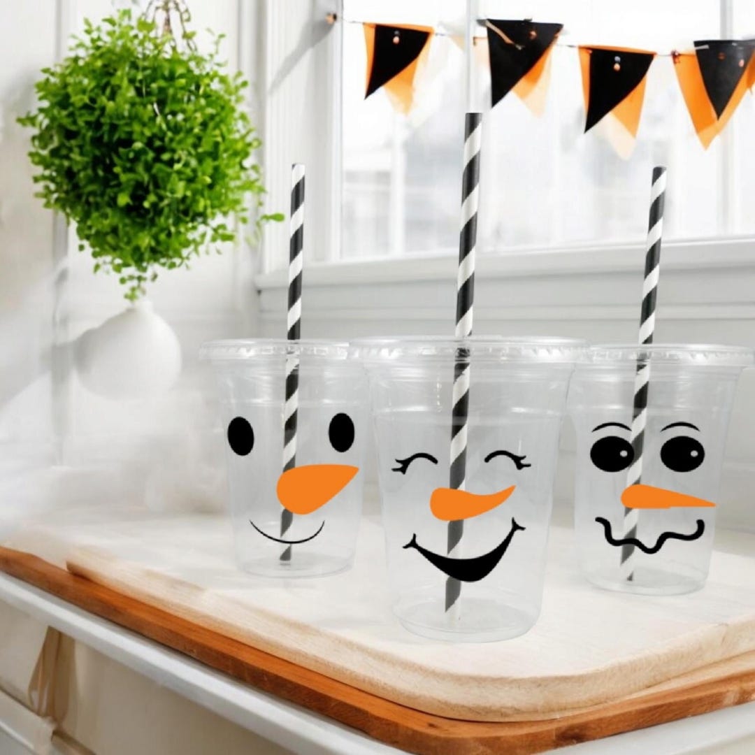 Snowman Themed Party Cups - Etsy